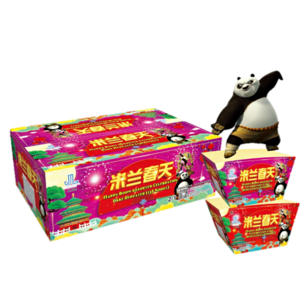 Happy Boom Assorted Celebration Cake Repeater (9”198 Shoot) Pyro 2in1 ...