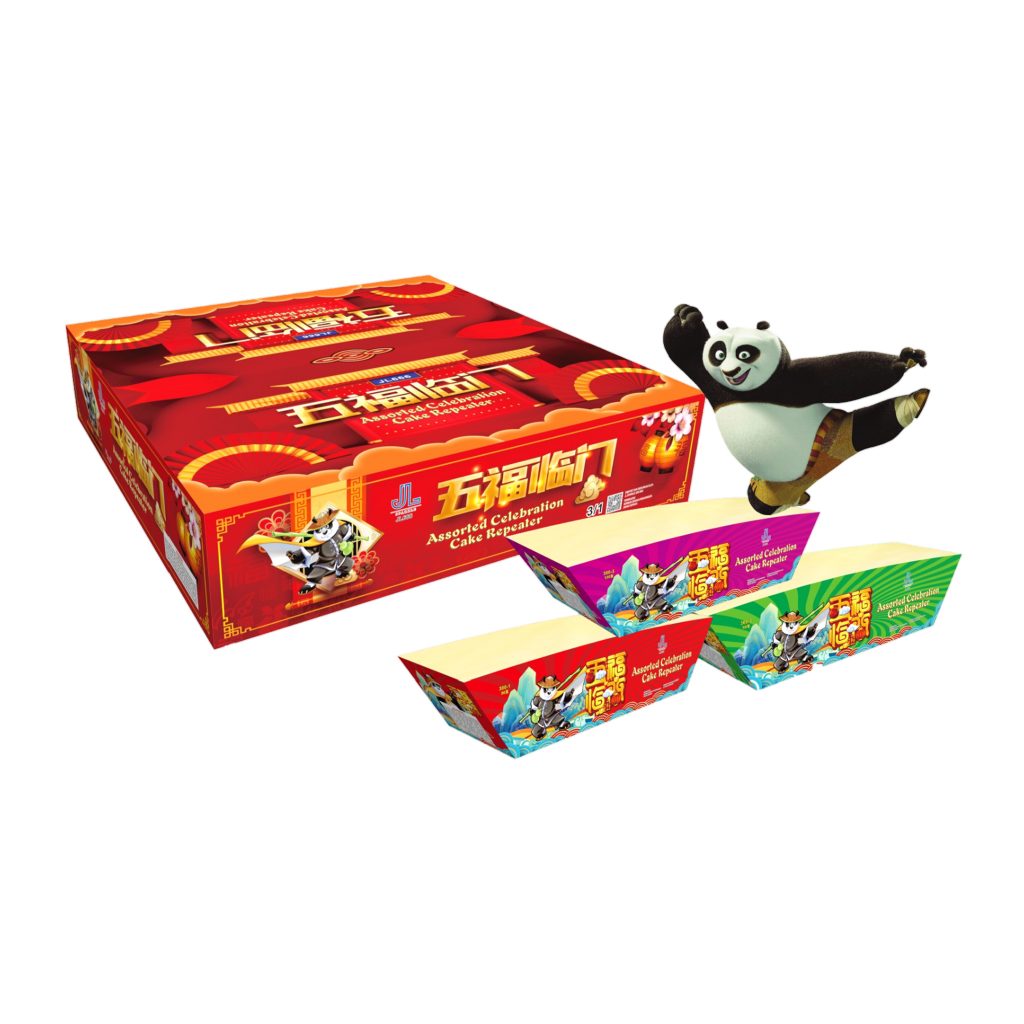 Happy Boom Assorted Celebration Cake Repeater (5”300 Shoot) Pyro 3in1 ...